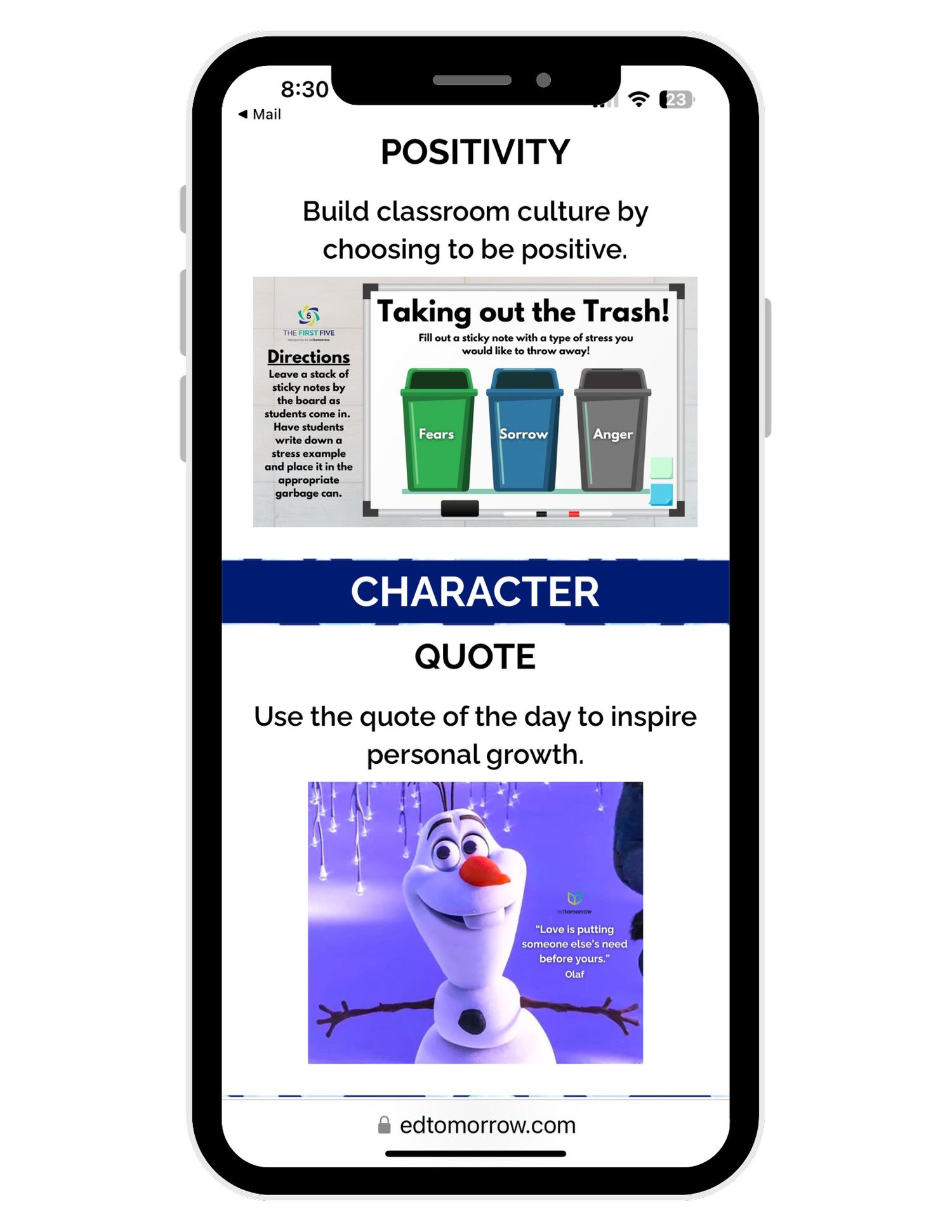 Today's First Five — Edtomorrow- Supporting Today’s Educators through ...