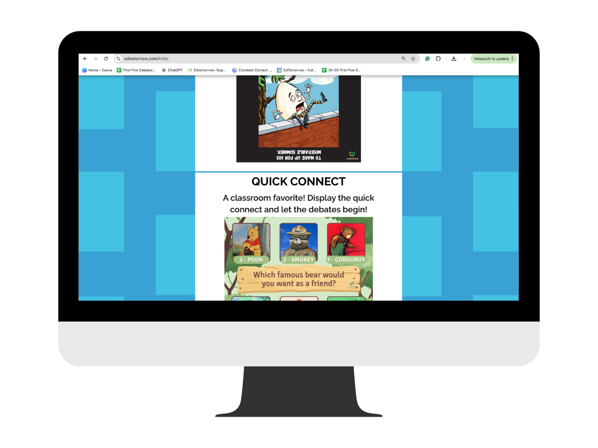 Today's First Five — Edtomorrow- Supporting Today’s Educators through ...