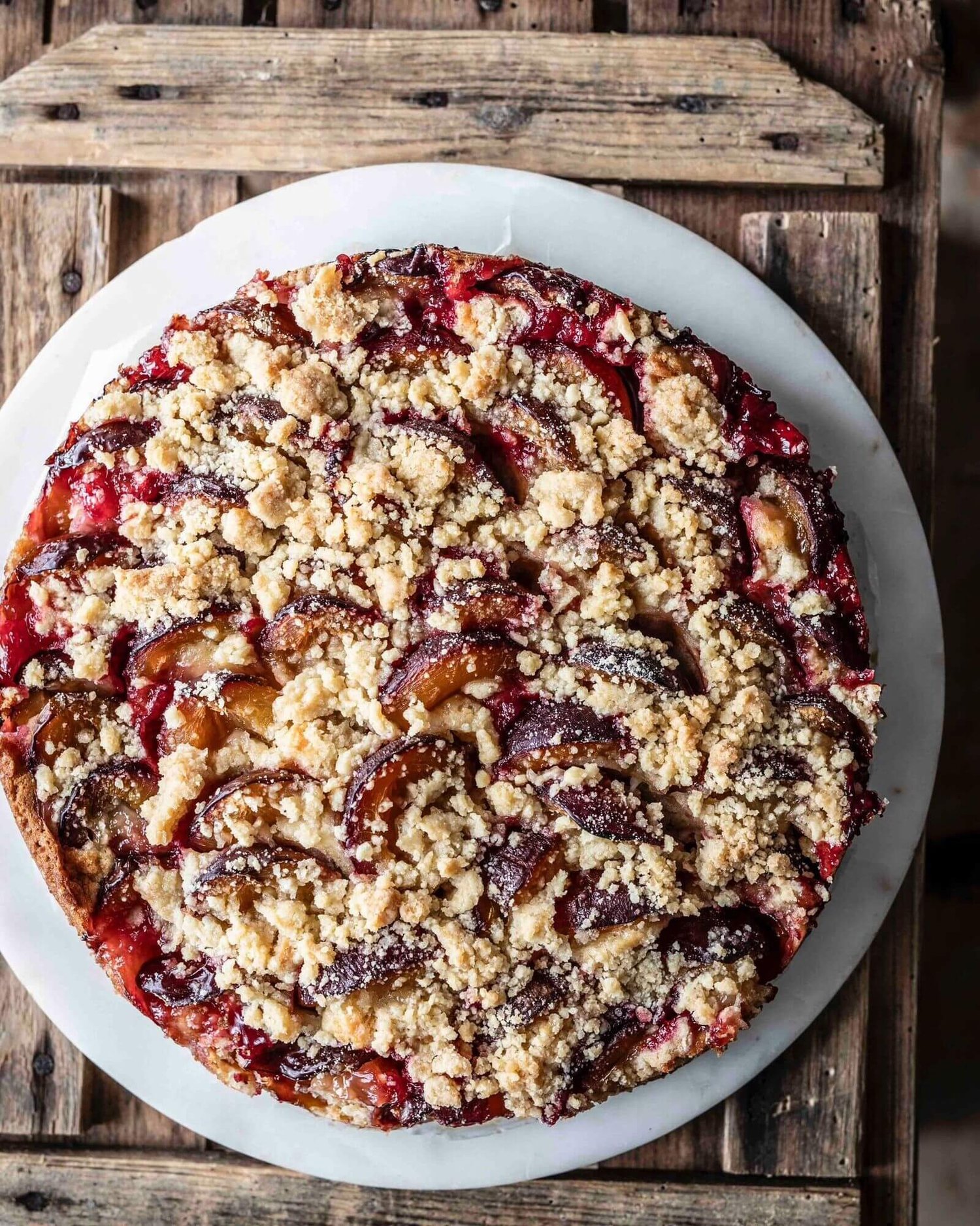 Stilvolle Zwetschgenkuchen Mit Ruhrteig Und Streusel Ebenbild