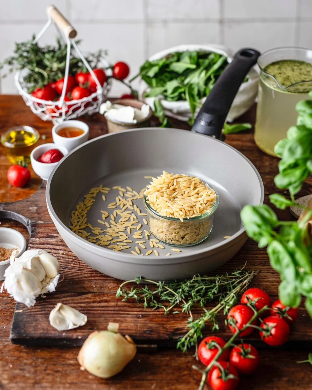 Cremiges Orzotto mit Babyspinat - One Pot Pasta Rezept - Klara & Ida