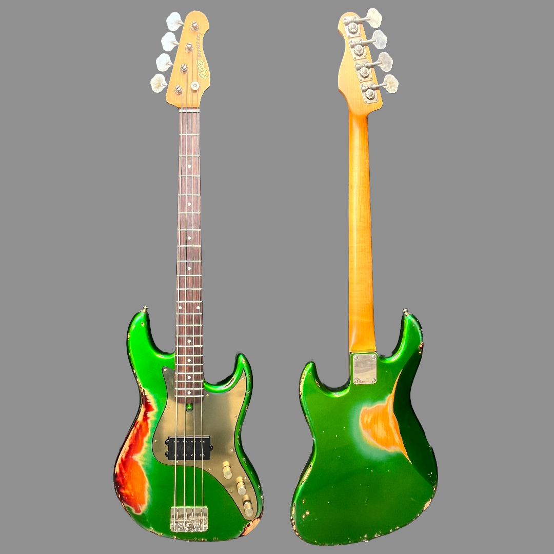 Candy Apple Green over Sunburst XS-1 — GGB BASSES