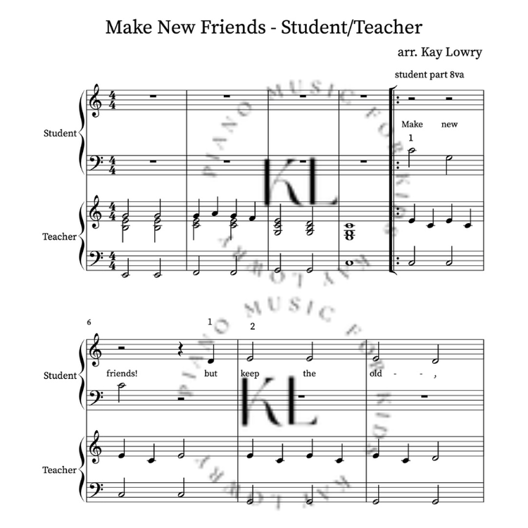 Red. an elementary piano solo, opt. teacher duet- studio licensed ...