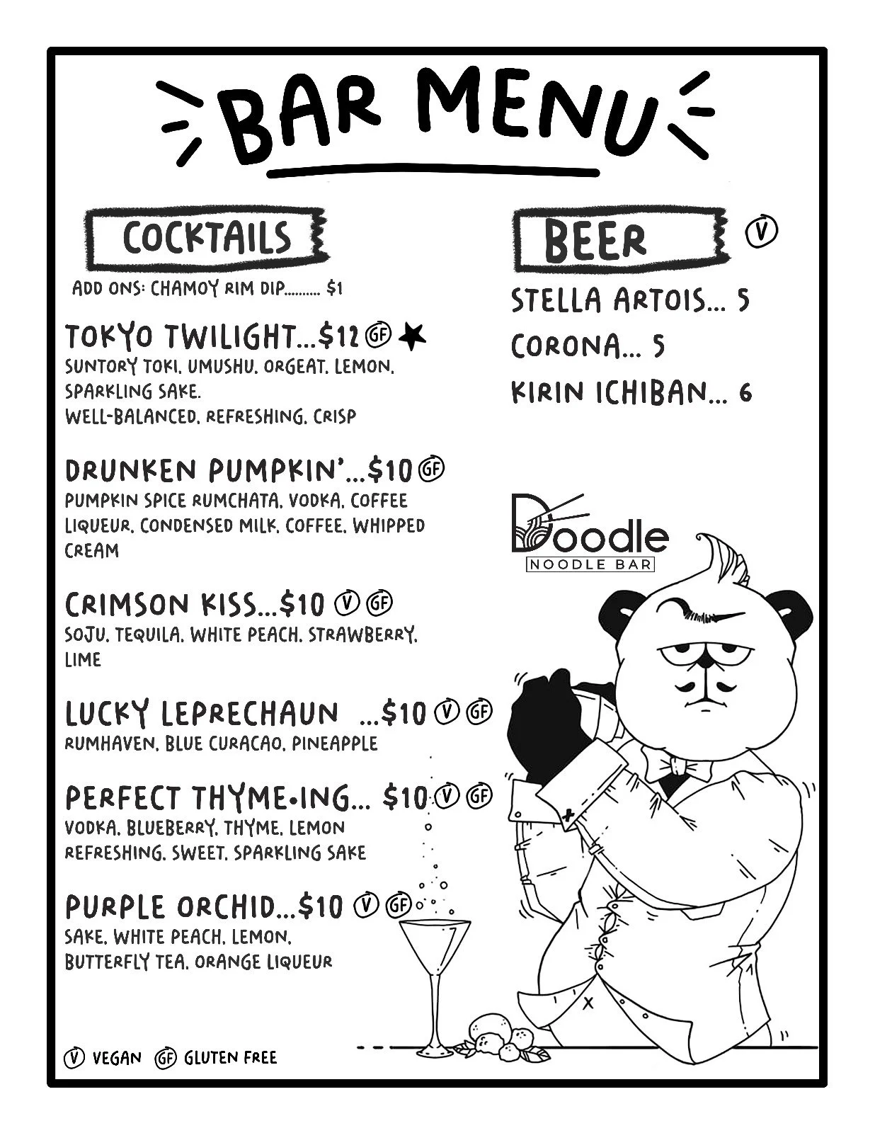 Westchase Menu — Doodle Noodle Bar