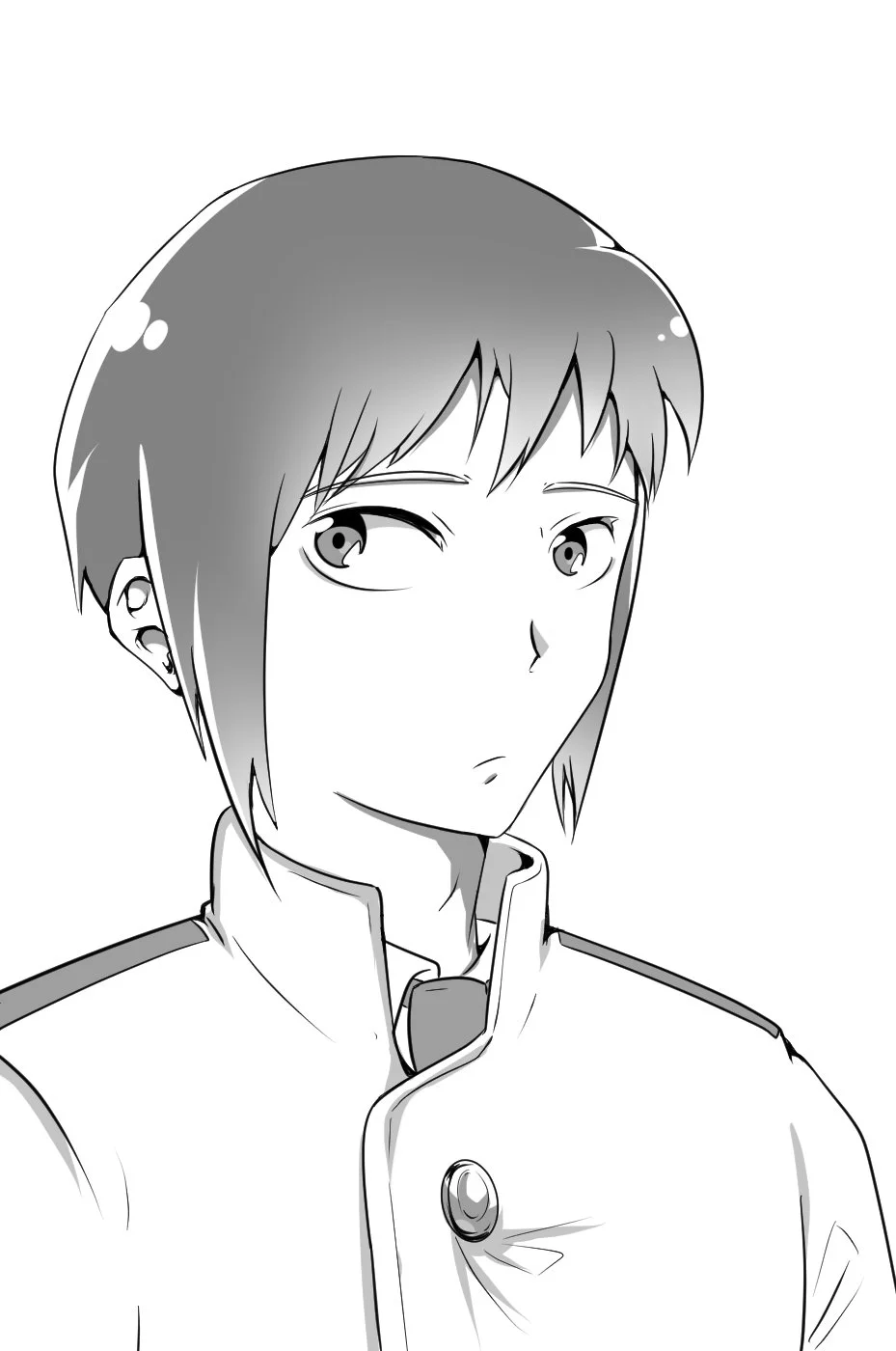 Anime Angry Face Side View