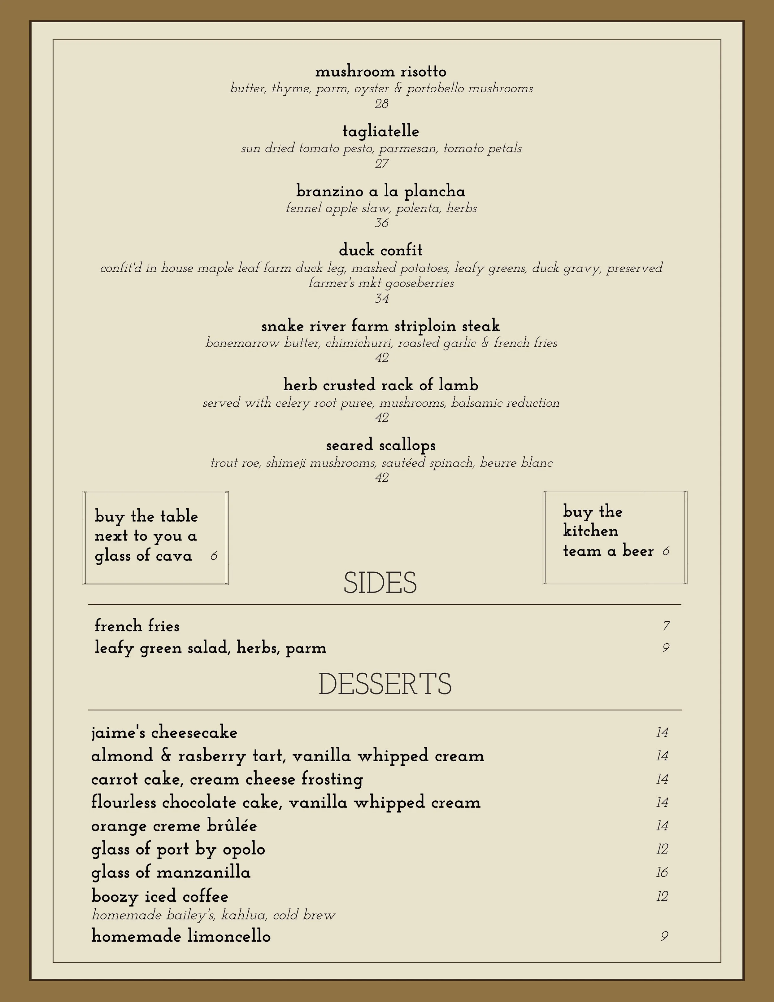 Menu — GALA