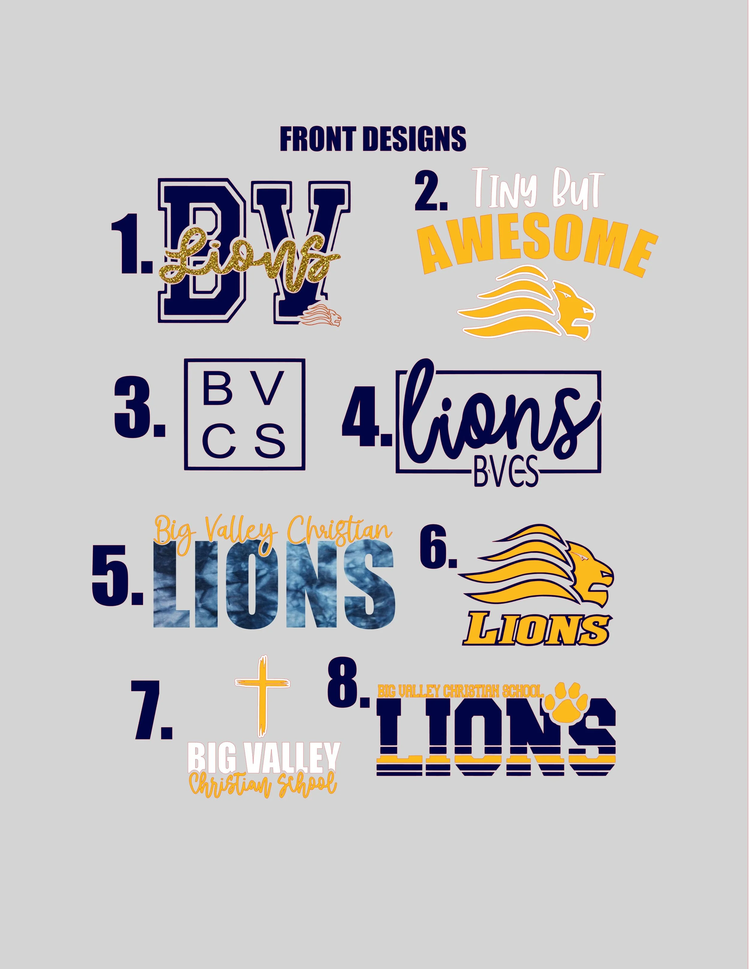 BIG VALLEY CHRISTIAN SCHOOL SPIRIT WEAR — Niki Williamson Designs
