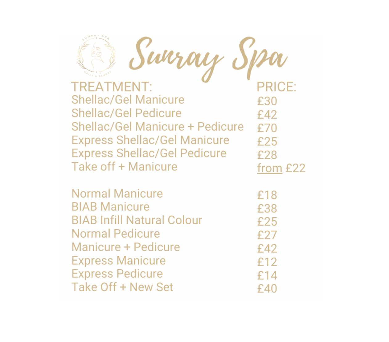 Services — SUNRAY SPA
