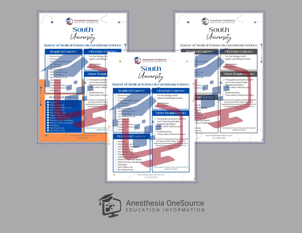 NSU AA Prerequisite Checklist