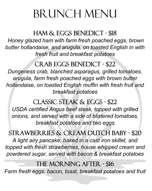 Brunch Menu — On The Waterfront