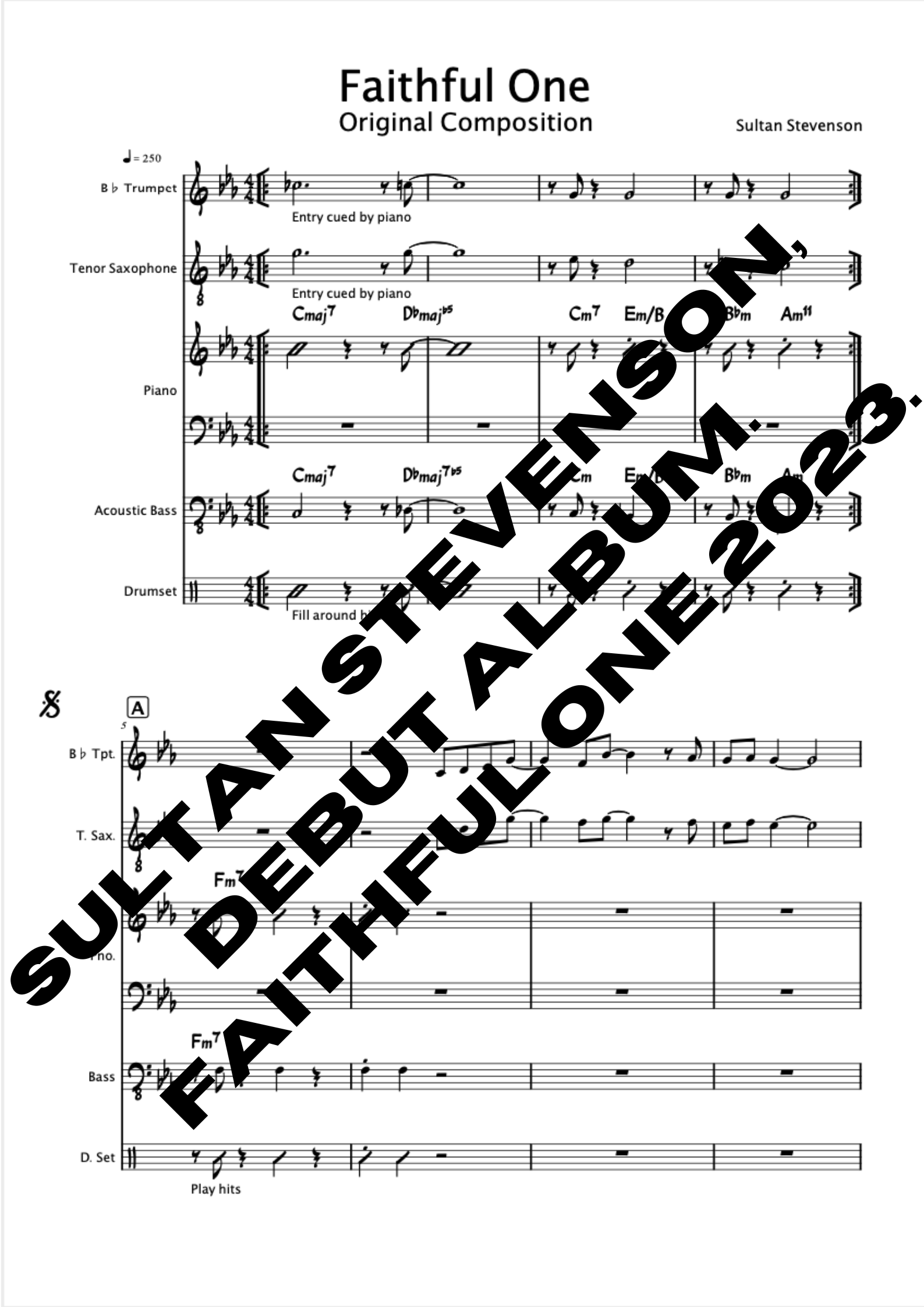 'Faithful One' PDF Parts (Faithful One 2023) Sultan Stevenson. — SULTAN ...