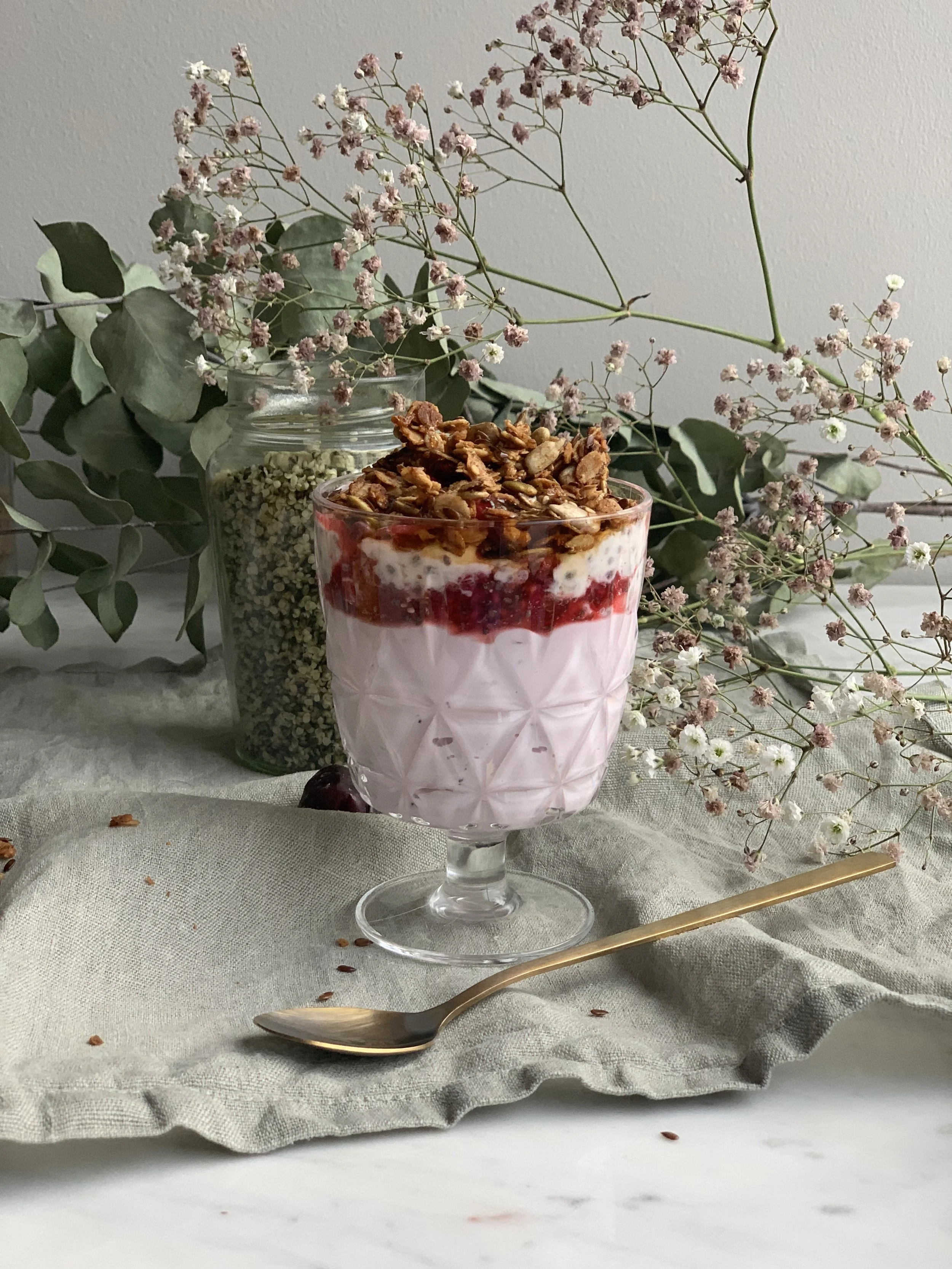 Hindberja & kókos chia dásemd — J A N A