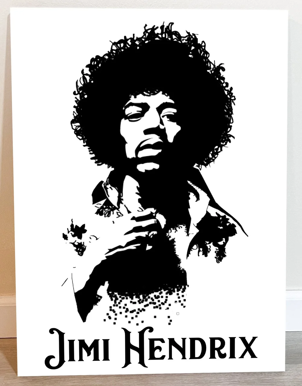 Jimi Hendrix Black And White Drawing