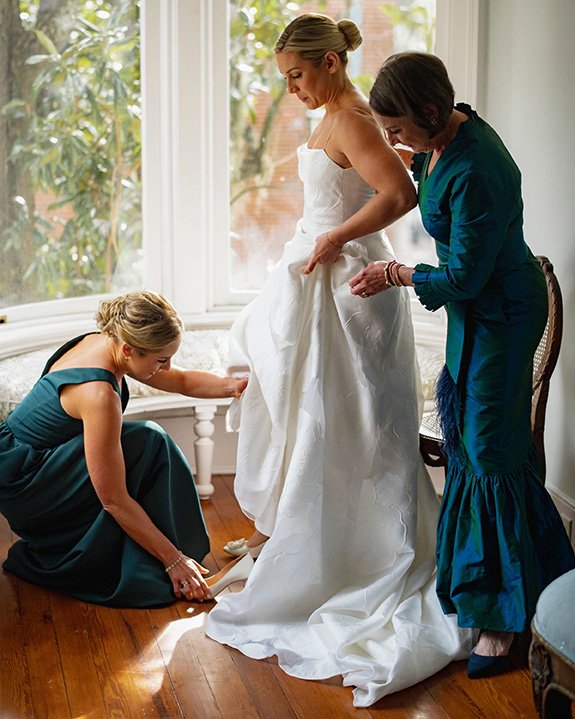 Mother of the Bride V Neck Dresses — Gramercy Atelier