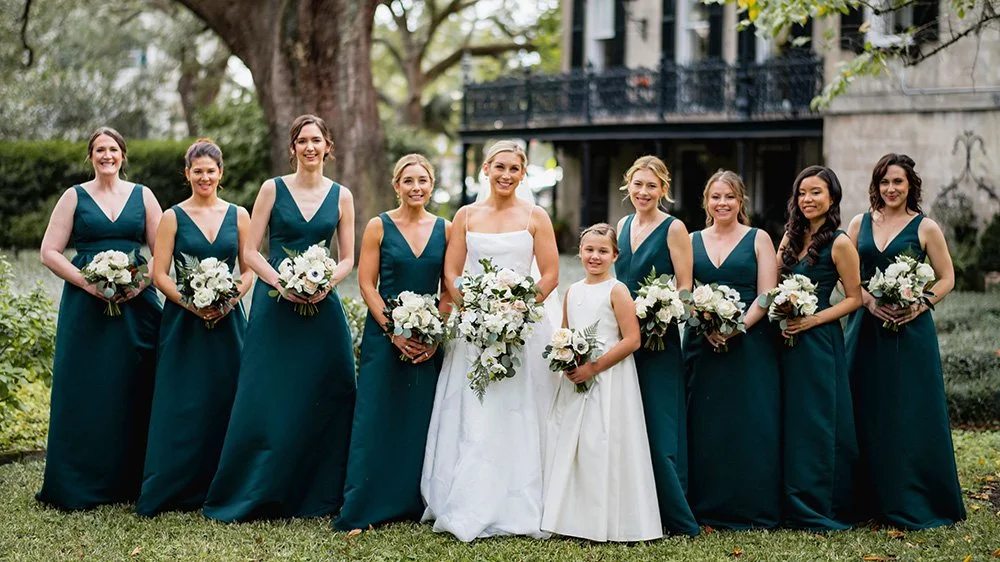Mother of the Bride V Neck Dresses — Gramercy Atelier