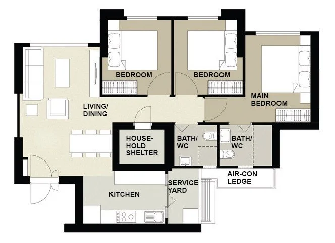 BTO Ulu Pandan Banks 4-Room Virtual Tour Review — IDIT.SG Interior ...