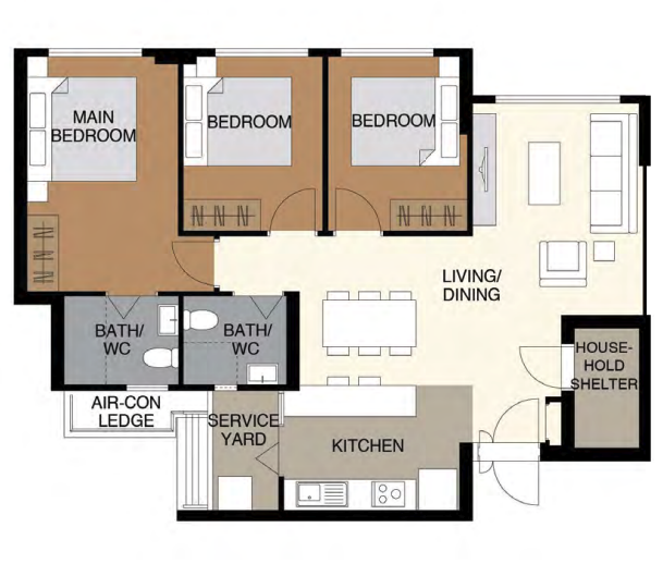 BTO Tengah Plantation Village 4-room Virtual Home Review — IDIT.SG ...