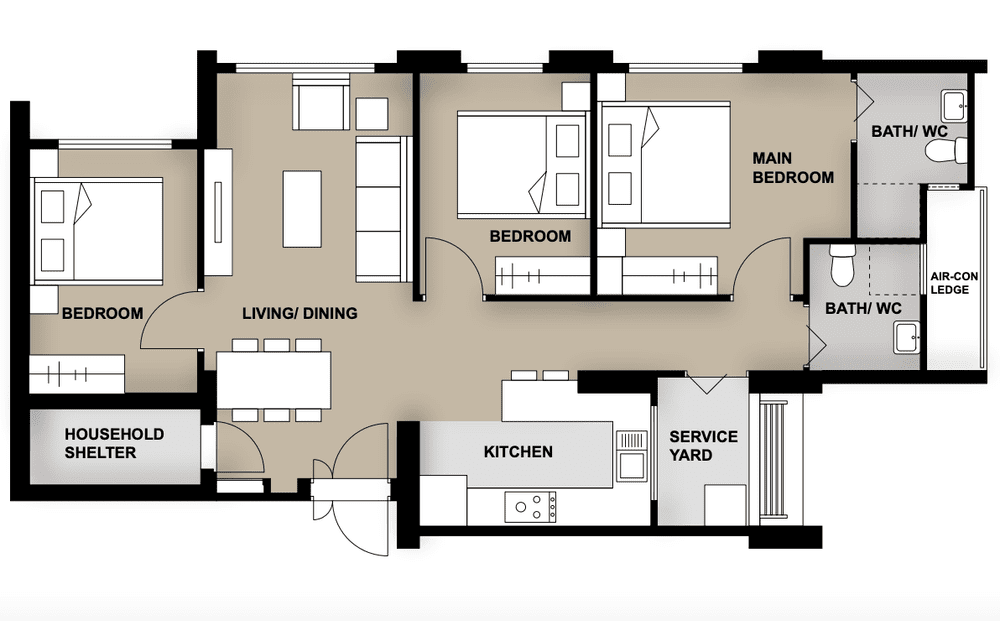 BTO Tampines GreenJade 4-room Virtual Home Review — IDIT.SG Interior ...