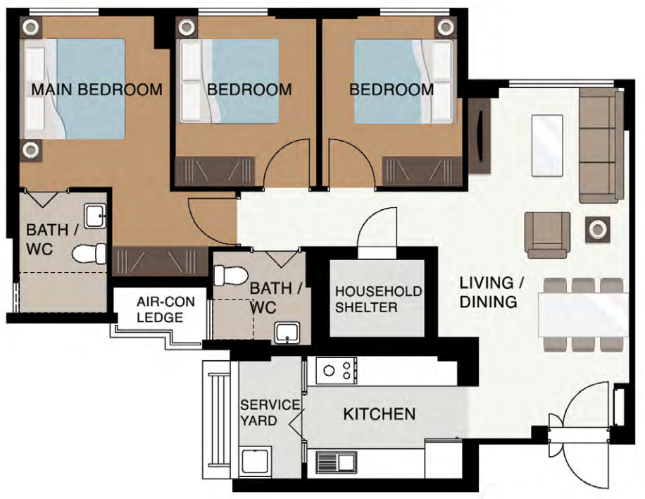 BTO Tengah Plantation Grange 4-room Virtual Home Review — IDIT.SG ...