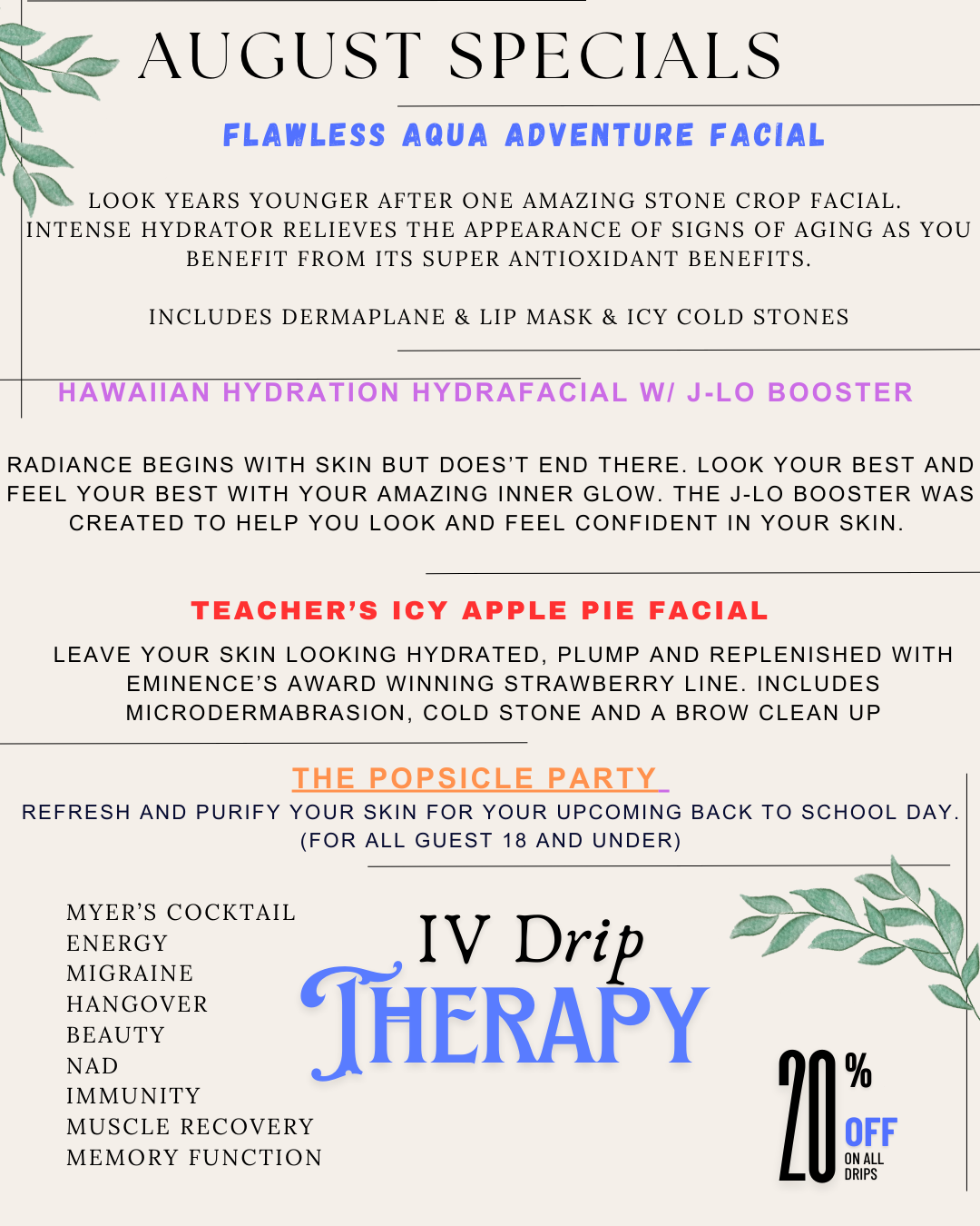 August Monthly Specials — Illuminate MedSpa Peoria AZ