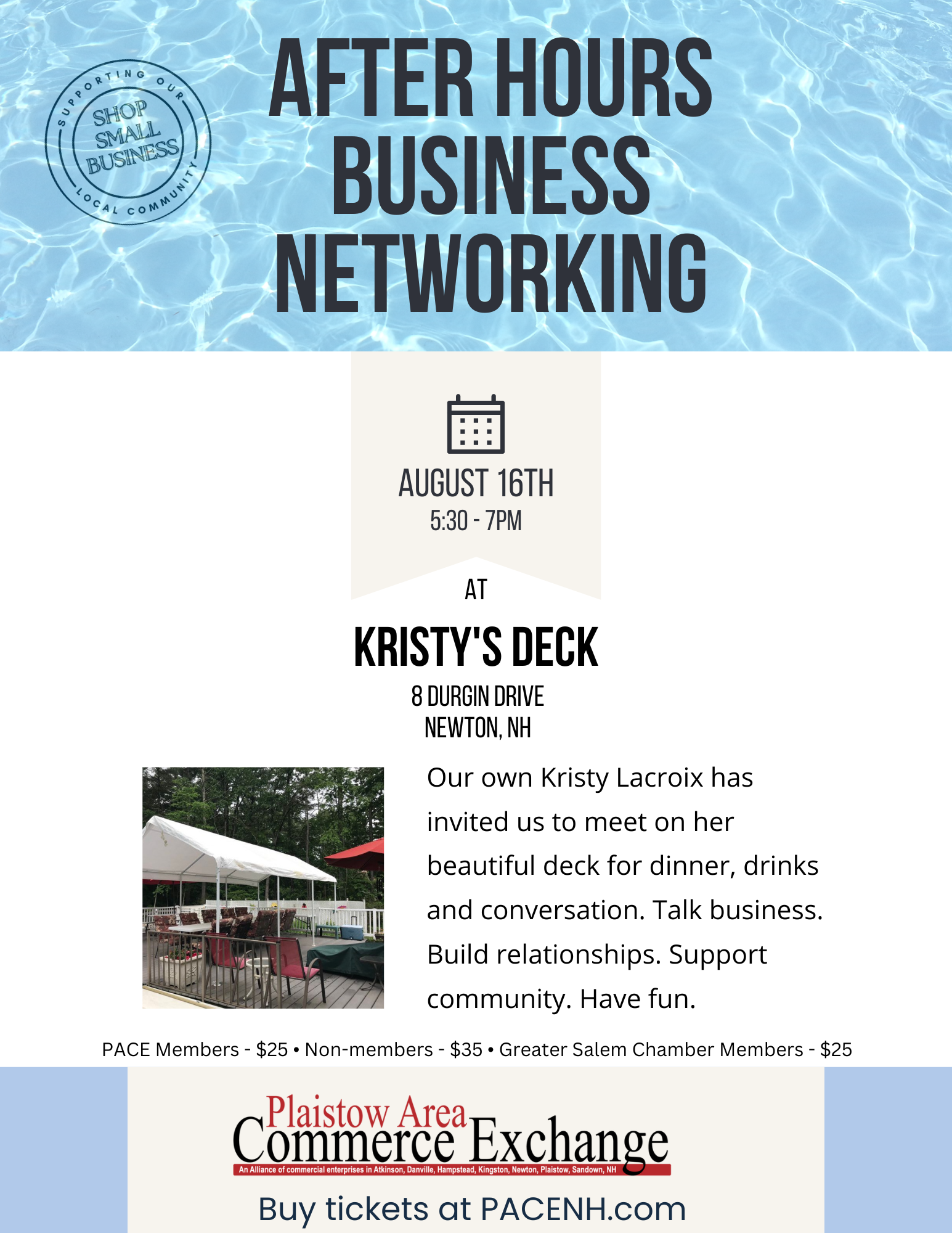August After Hours Business Networking PACE NH
