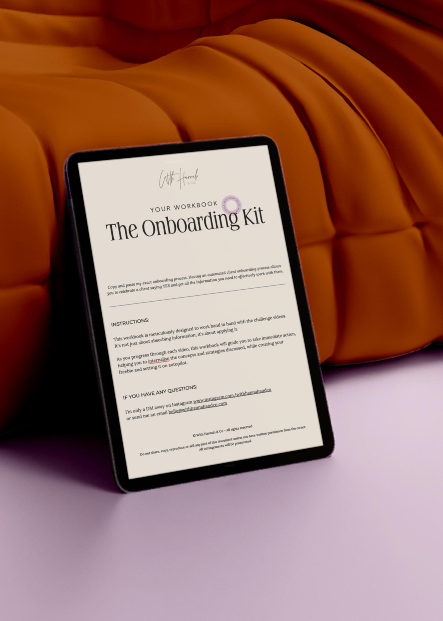 Onboarding [Free] — With Hannah & Co
