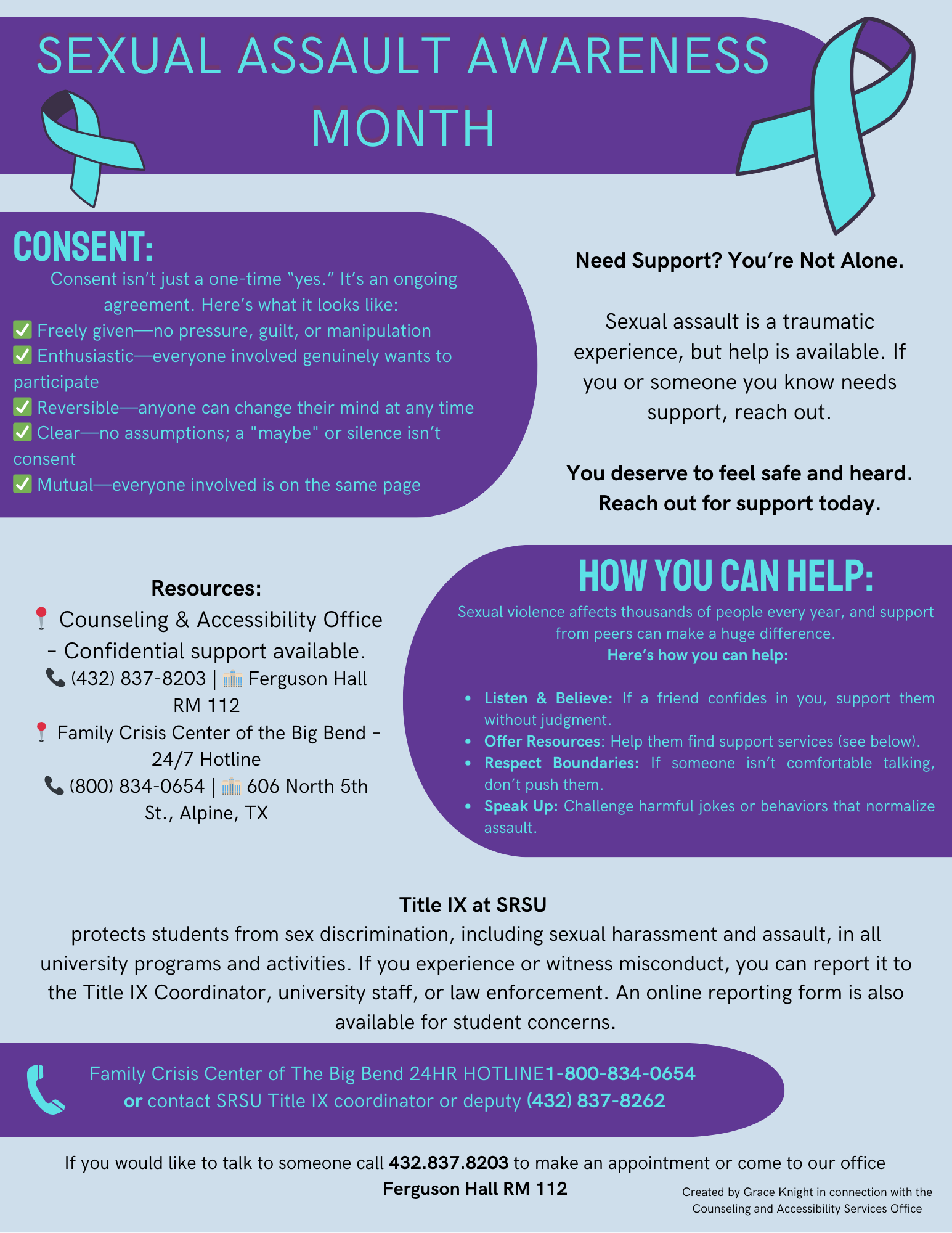 Sexual Assault Awareness Month at Sul Ross — The Sul Ross Skyline