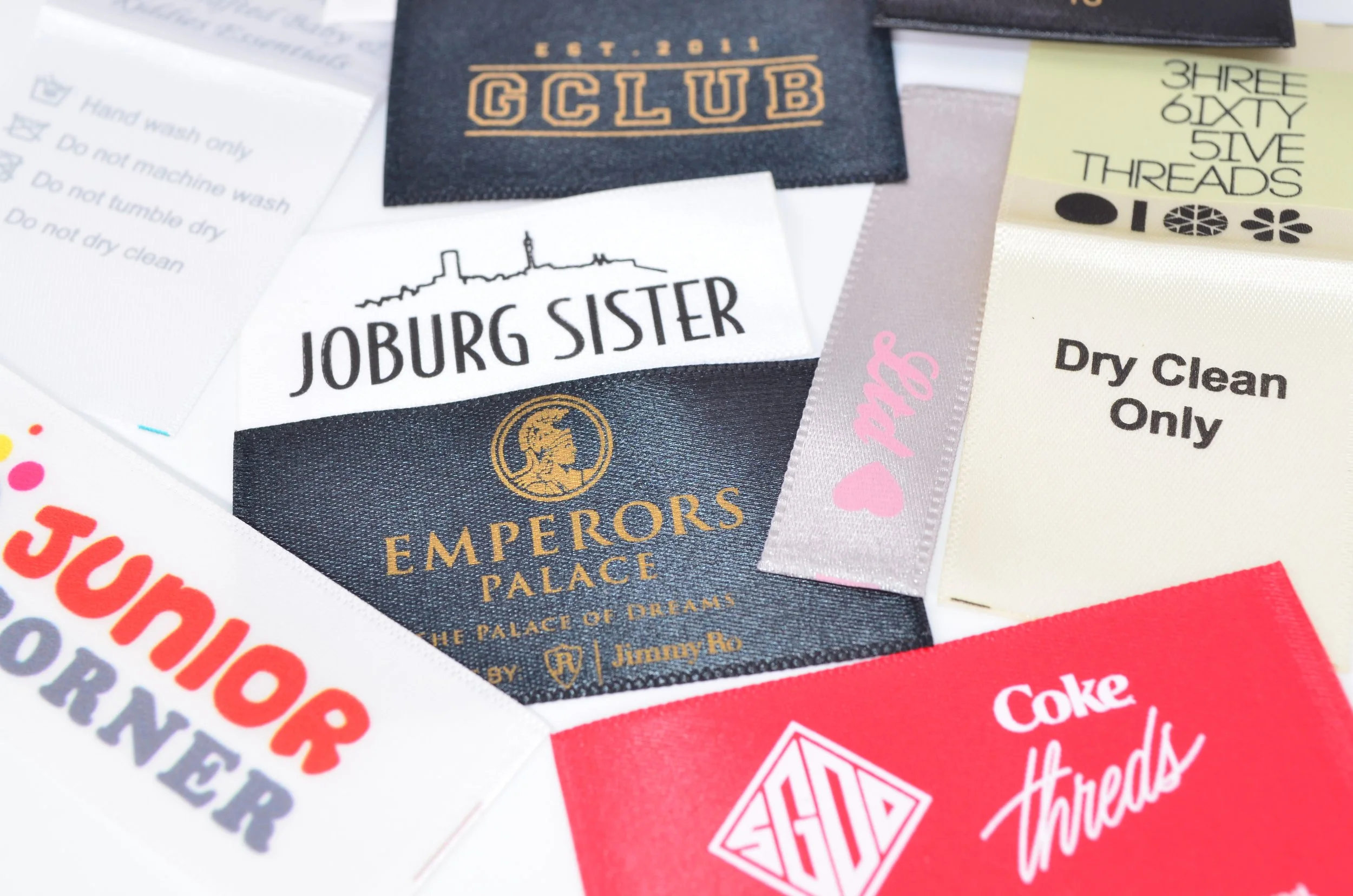 Printed Satin Labels — Net Labels | Quality Labels and Ribbons