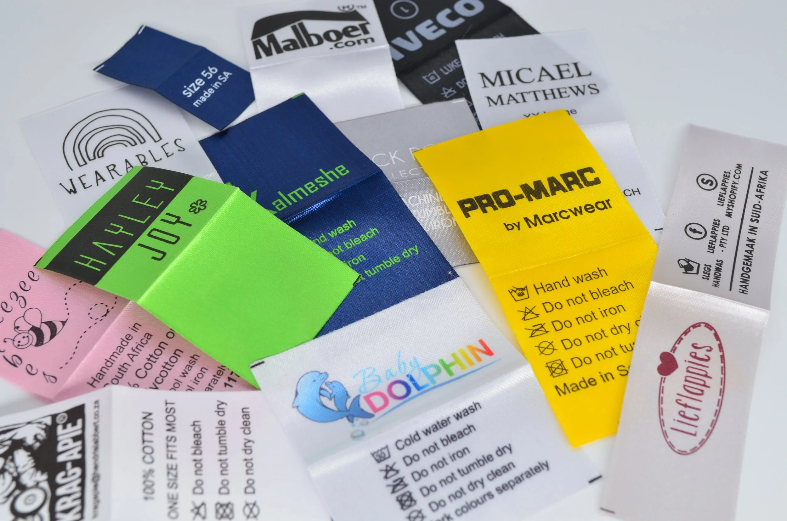 Printed Satin Labels — Net Labels | Quality Labels and Ribbons