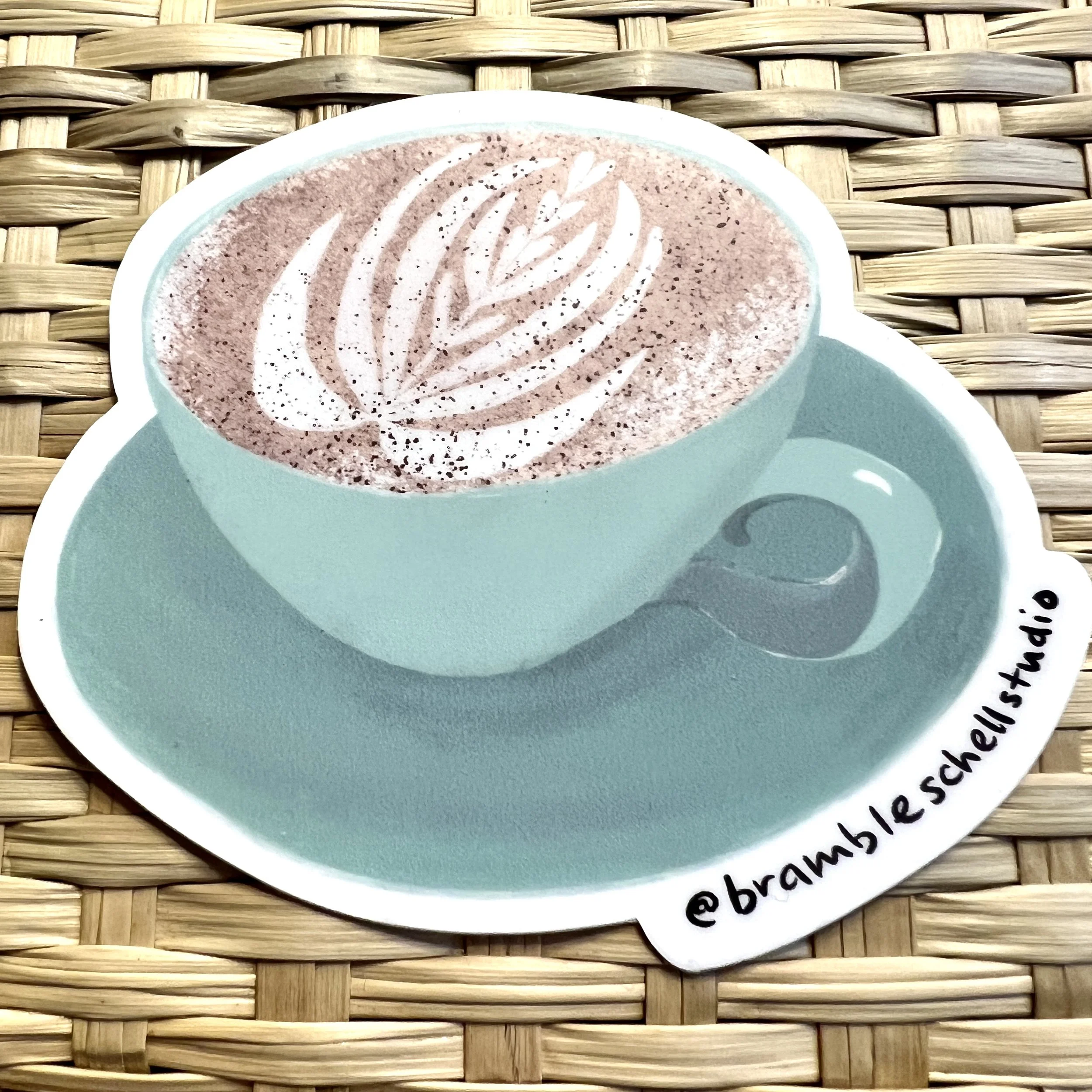 Iced Coffee Vinyl Illustrated Sticker