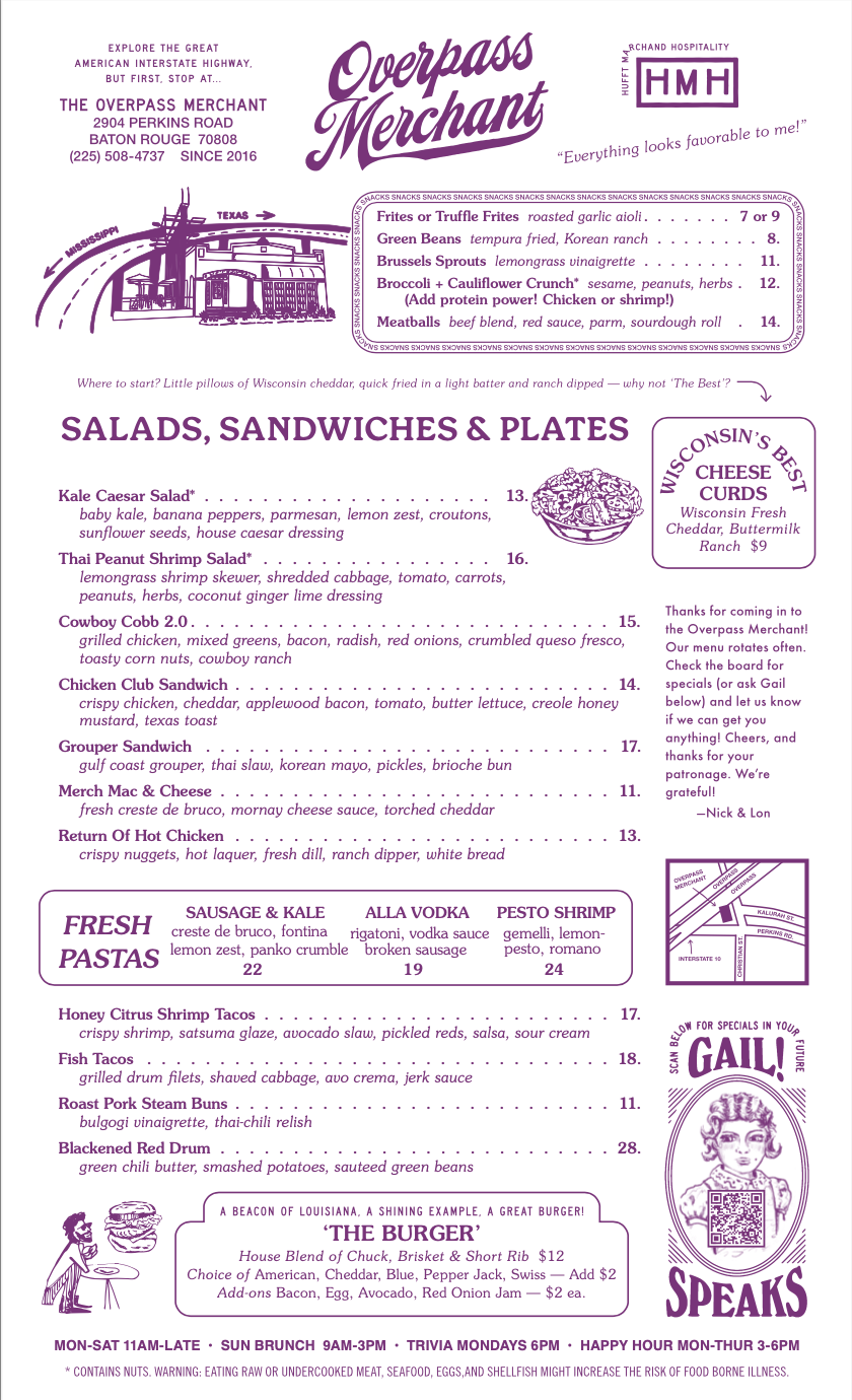 Menu — Overpass Merchant