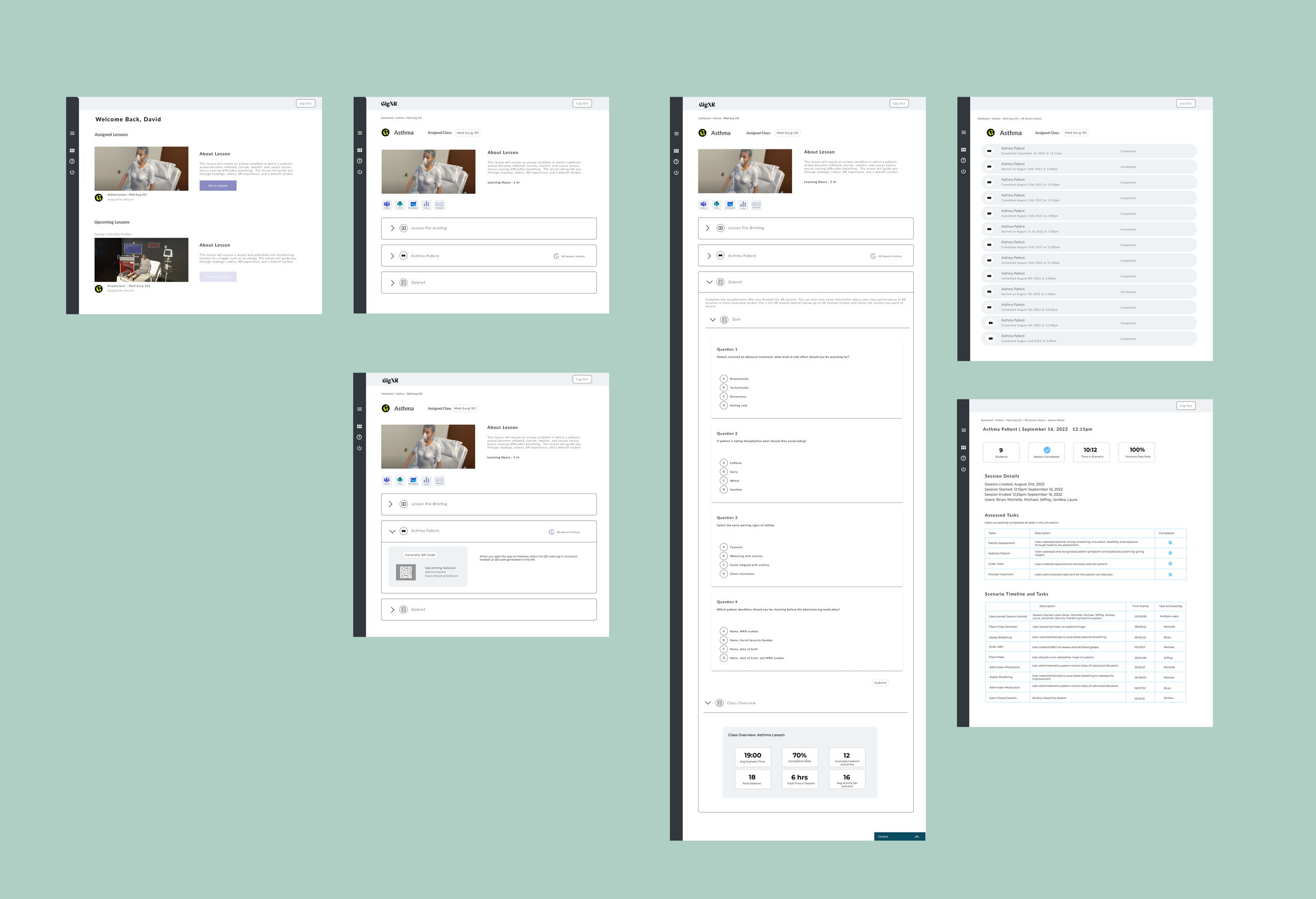 Dashboard + Lesson Designs — Esther Choi | Product Designer