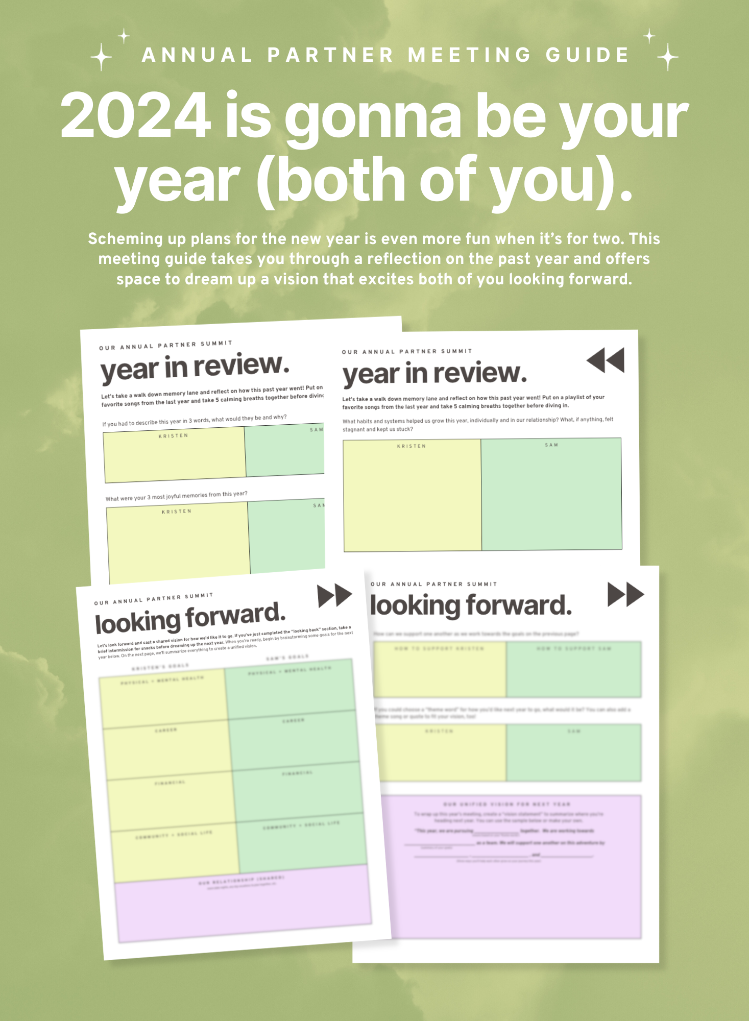 Printable Partner Meeting Guide Pack + Editable Canva Template — the ...