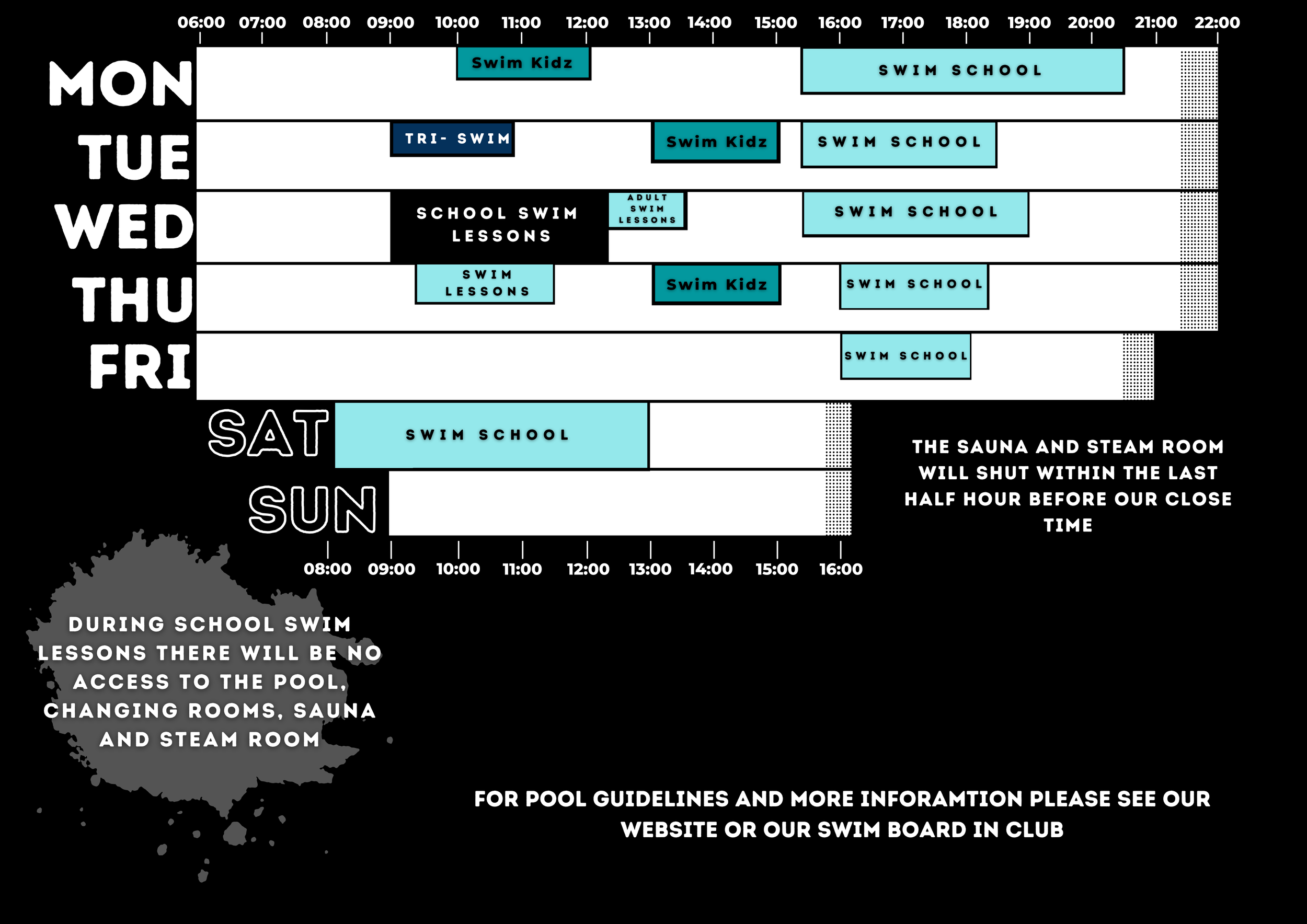 Swimming Timetable & Booking — The Park Club