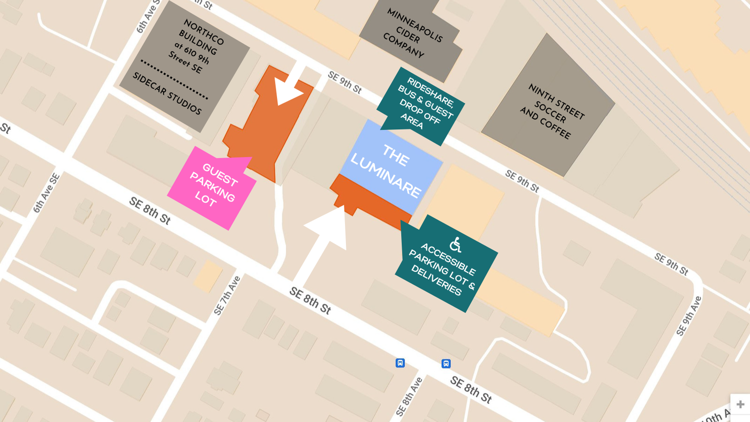 Directions and Parking | The Luminare — The Luminare