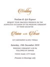 Hindu Wedding Wording Templates | Rohan & Aparna