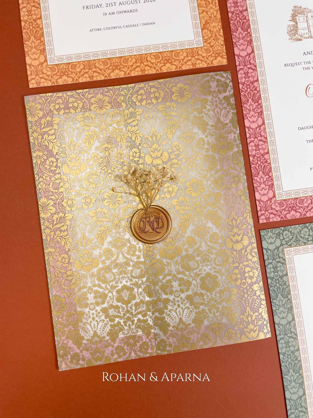 Luxury Indian Wedding Invitations by Rohan and Aparna