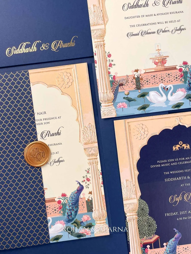 Elegant Indian Wedding Invitations 2026 by Rohan & Aparna