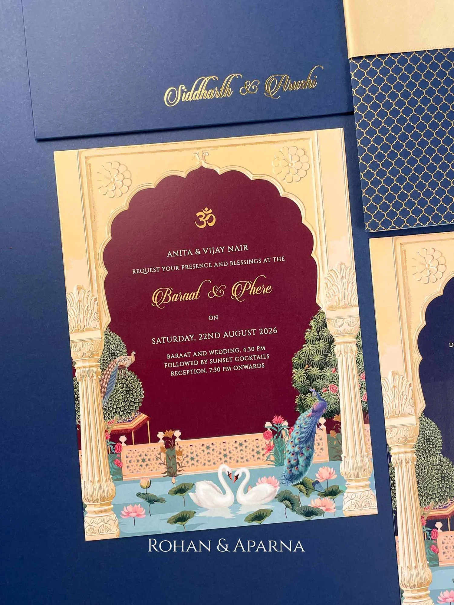 Elegant Indian Wedding Invitations 2026 by Rohan & Aparna