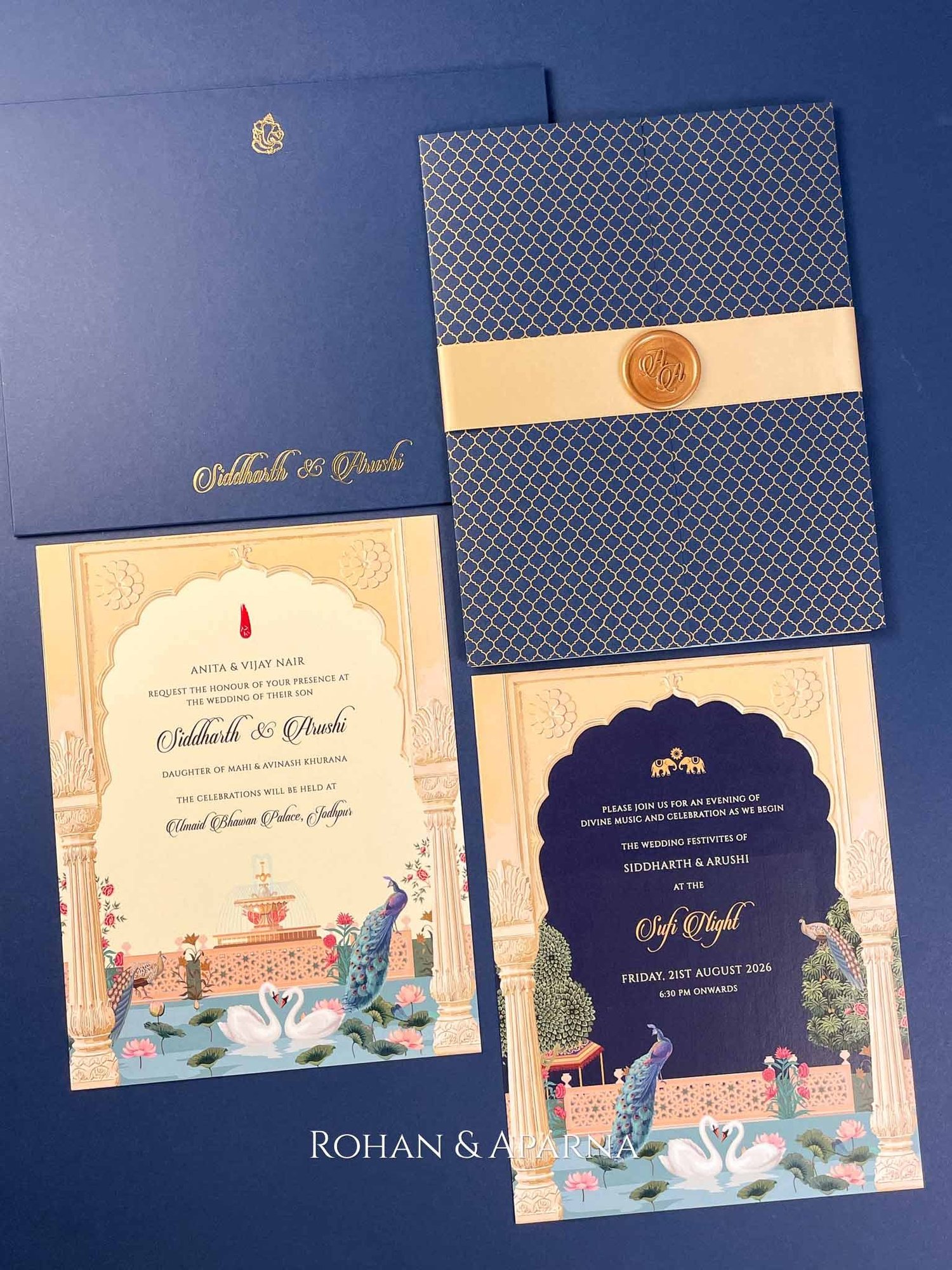 Elegant Indian Wedding Invitations 2026 by Rohan & Aparna
