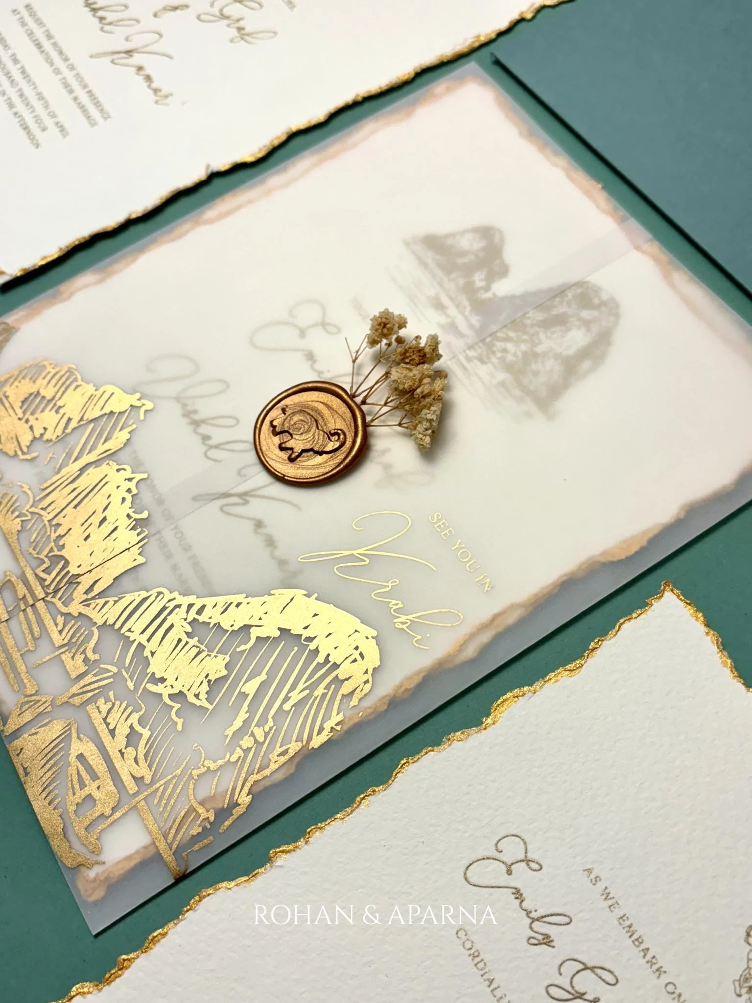 Elegant Indian Wedding Invitations 2024 by Rohan & Aparna