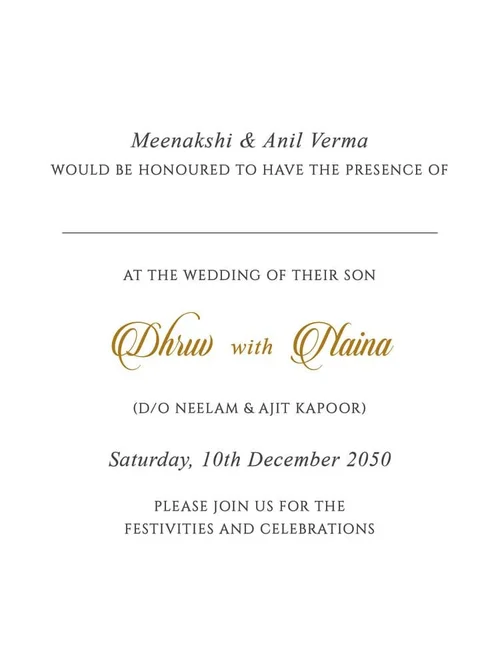 Introduction Page Wording Templates by Rohan & Aparna