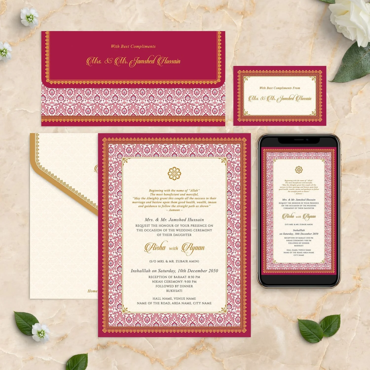Border Designs For Indian Wedding Cards
