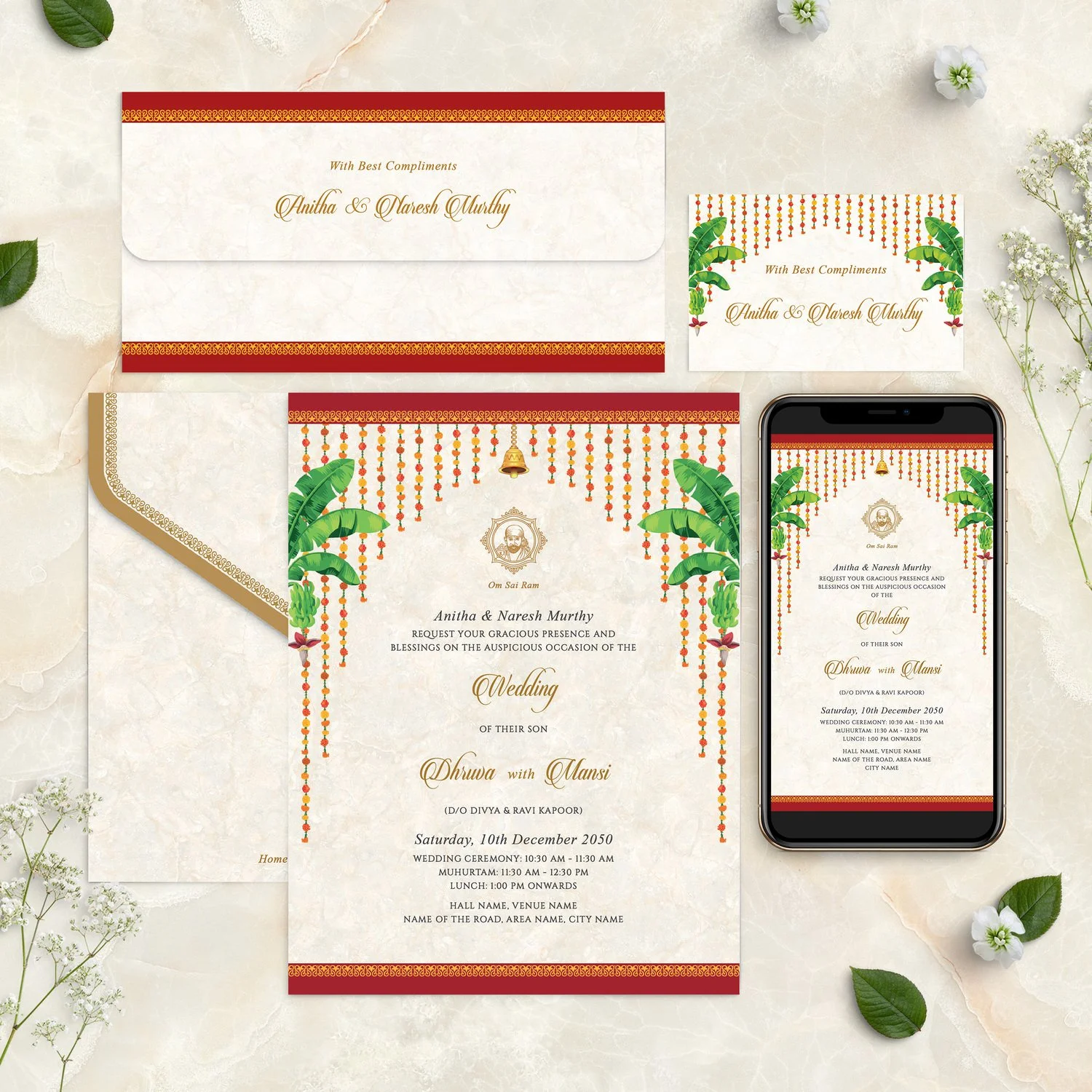 Rohan & Aparna Luxury Indian Wedding Invitations