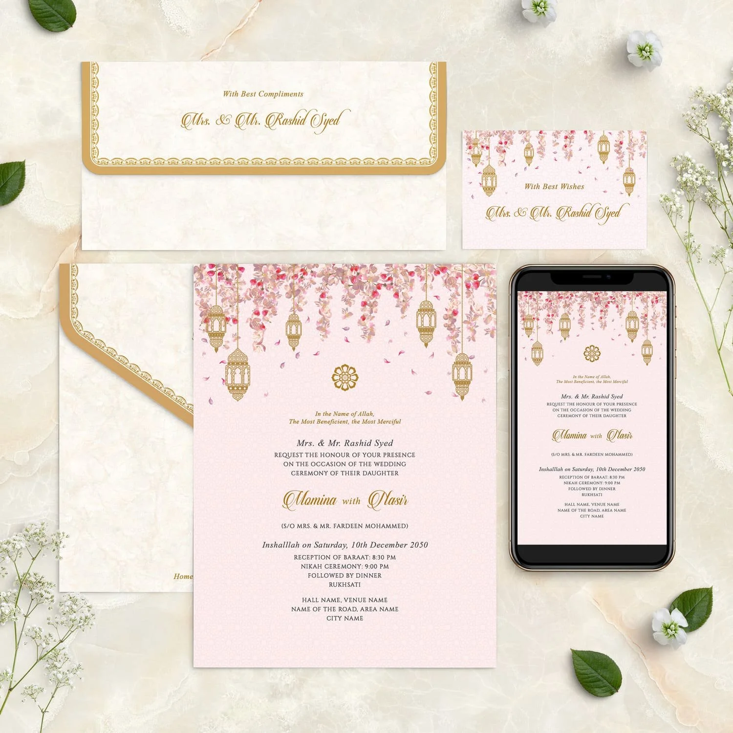 Rohan & Aparna Luxury Indian Wedding Invitations