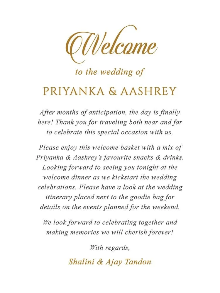 Details Card Wording Templates | Rohan & Aparna