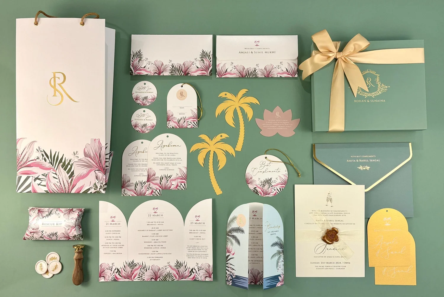Complete Wedding Invitation Suite | Rohan & Aparna