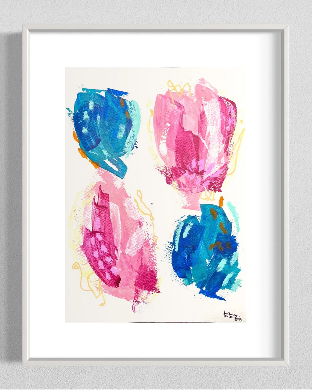 Poly Amor No. 1 - Original, A4 | Lily Okamoto | Contemporary Abstract ...