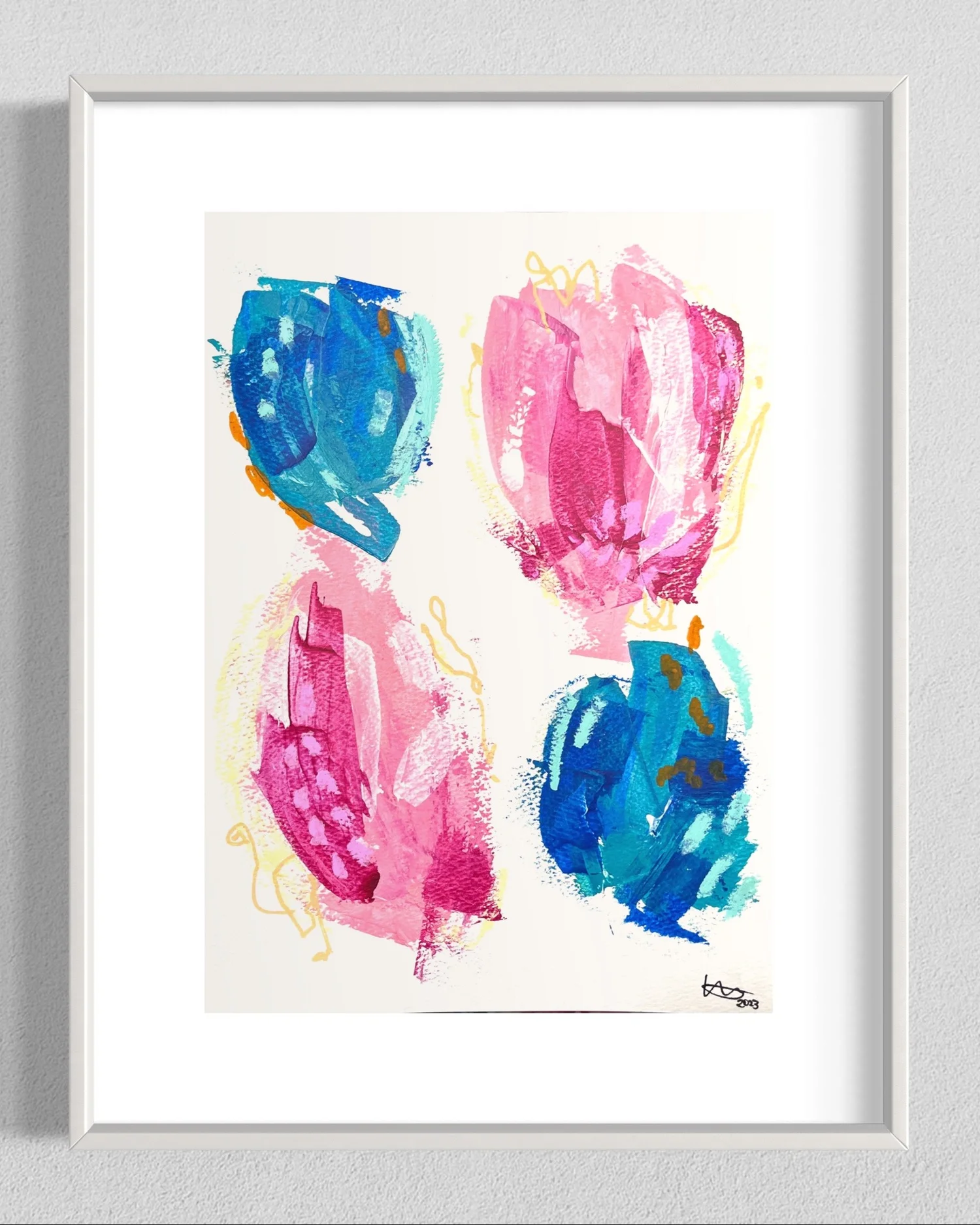 Poly Amor No. 1 - Original, A4 | Lily Okamoto | Contemporary Abstract ...