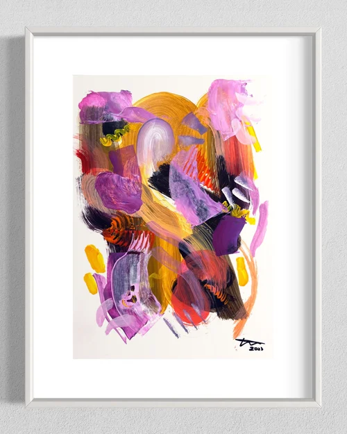 Poly Amor No. 1 - Original, A4 | Lily Okamoto | Contemporary Abstract ...