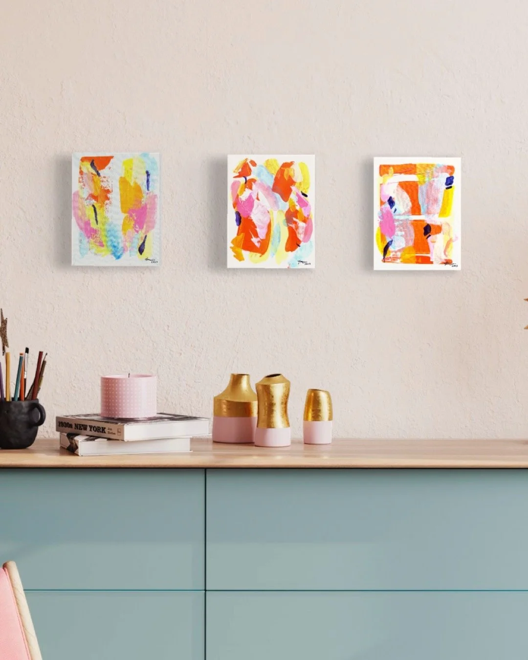 Poly Amor No. 1 - Original, A4 | Lily Okamoto | Contemporary Abstract ...